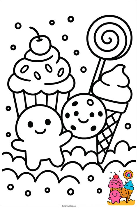 디저트 색칠 페이지