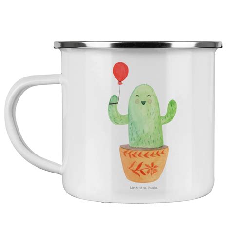 Mr And Mrs Panda Becher Kaktus Luftballon Weiß Geschenk Camping