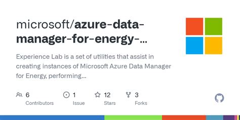 Issues Microsoft Azure Data Manager For Energy Experience Lab GitHub