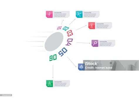 관점 숫자 인포 그래픽 템플릿입니다 교육 연례 보고서 인터넷 비즈니스 잡지 인포 그래픽 템플릿 Six Options 인포그래픽 템플릿 개념에 대한 스톡 벡터 아트 및 기타