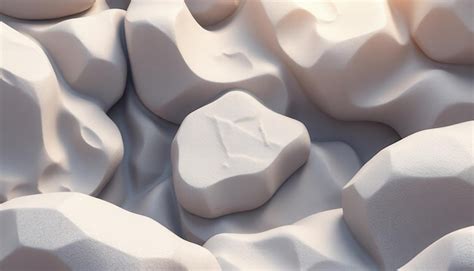 Abstract White Textured Background With Curved And Bumpy Shapes