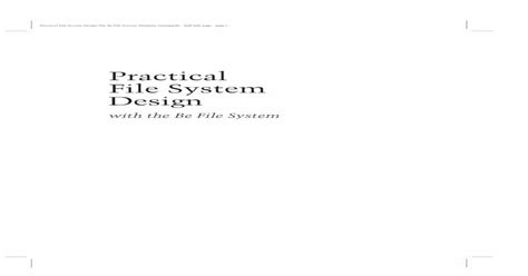 Pdf Practical File System Design Paperstoreadpractical