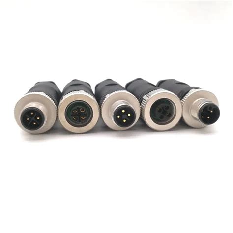 Screw Terminal Pg11 M12 L Code 5pin Male Straight Power Connector For Field Assembly Connector