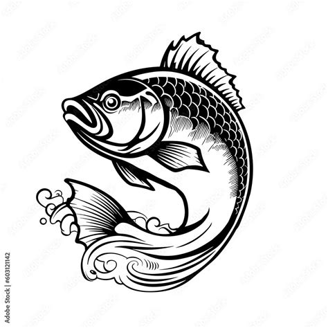 Fishing Svg Bass Fish Svg Fish Clipart Fish Vector Fish Cricut