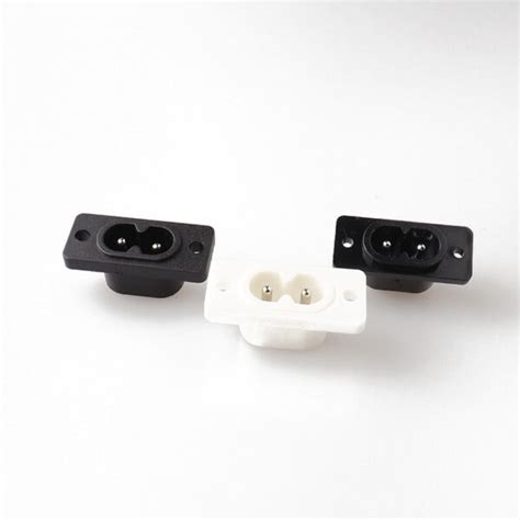 LZ 8 7S1 Iec C8 Power Socket 250V 2 Pin Male Type Instrument Ac Power Inlet Socket Lanz