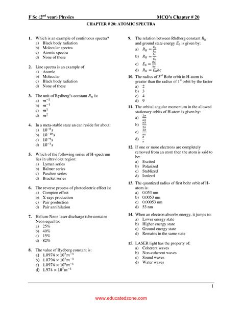 Emission Spectroscopy Mcq At Lois Horning Blog