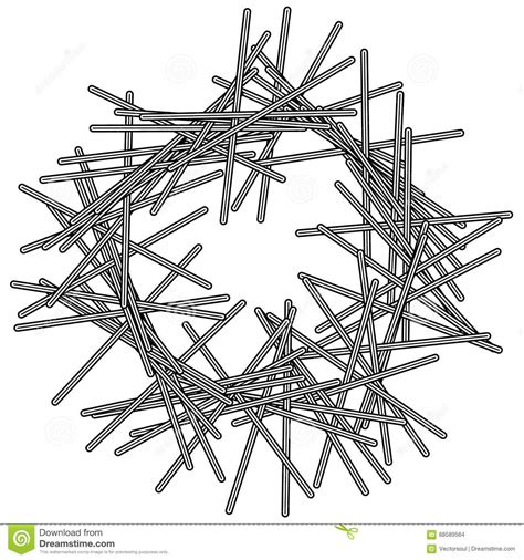 Random Intersecting Lines Abstract Geometric Pattern Artistic G Stock