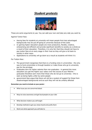 Student Protests Poster Teaching Resources