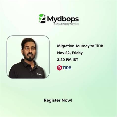 Karthik Pr On Linkedin Mydbops Tidb Distributedsql Performance Database Sql