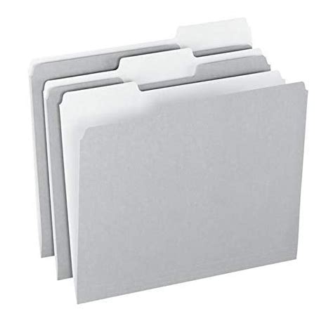 Office Depot Top Tab Color File Folders 1 3 Cut Letter Size Gray Box Of 100 Od152 1 3 Gra