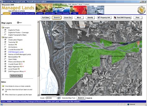 Dnr Managed Lands Web Mapping Application State Cartographers Office Uw Madison