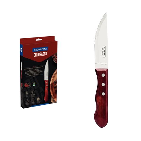 Tramontina 4 Piece Jumbo Steak Kinife Set Stainless Steel And Treated