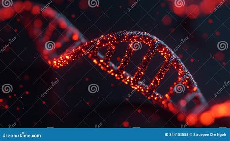 3d Representation Of Dna Double Helix Structure Stock Illustration Illustration Of