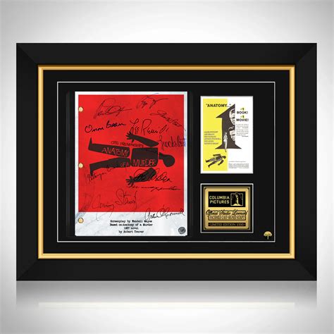 Anatomy Of A Murder Script Limited Signature Edition Custom Frame Rare T