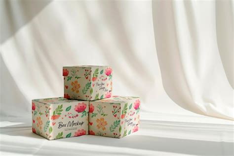 그림자 오버레이 모이 있는 상자 프리미엄 Psd 파일