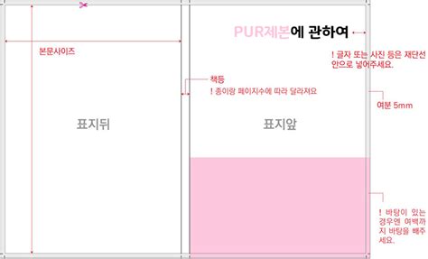 북토리 인쇄가이드 제본정보 Pur제본