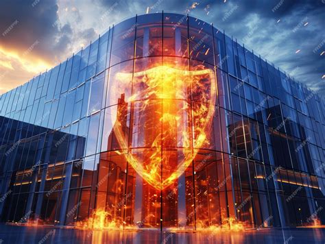 Premium Photo Futuristic Firewall Documentation Security System In A