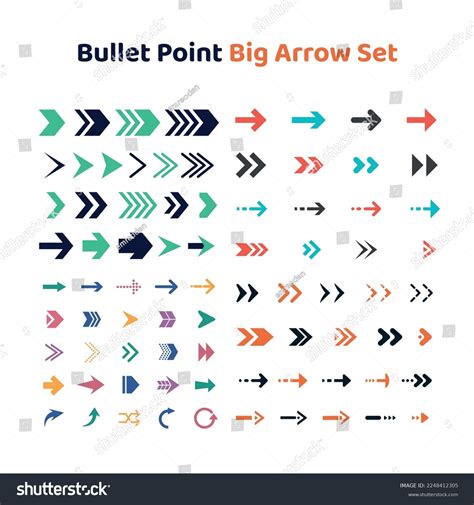 Arrow Bullet Point Over 1 985 Royalty Free Licensable Stock Vectors
