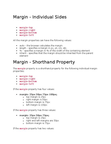 Css Table Borders And Properties Web Programming Guide Studocu