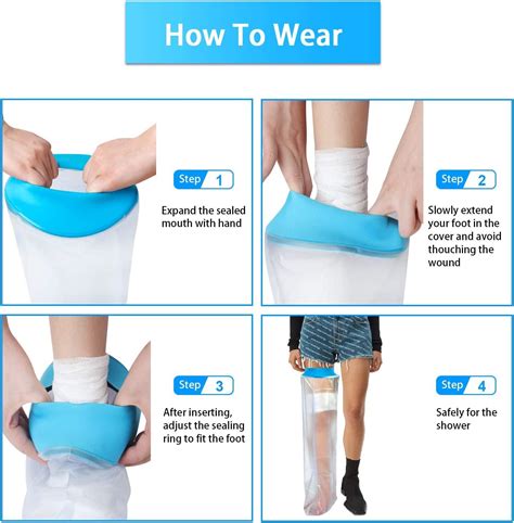 Waterproof Full Leg Cast Cover For Shower Adult Shower Protector For