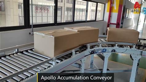 Accumulation Conveyors For Cartons Transfer In Warehouse Youtube
