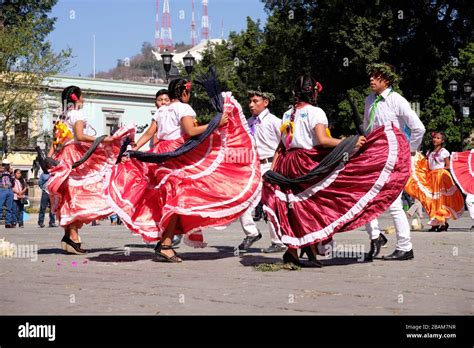 Troupe Of Young Mexican Folkloric Dancer From State Of Oaxaca