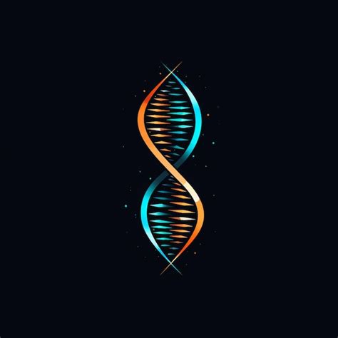 Premium Photo A Close Up Of A Double Stranded Dna Strand On A Black Background Generative Ai