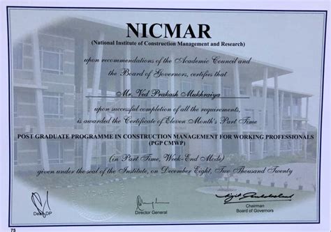 vedprakash mukhraiya on linkedin successfully completed pgp in construction management from nicmar
