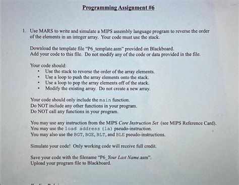 Solved Programming Assignment 6 1 Use Mars To Write And
