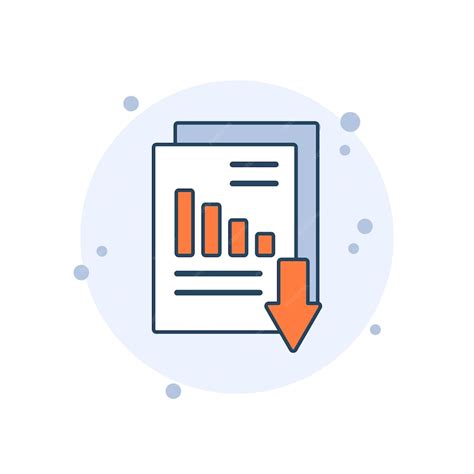Premium Vector Cartoon Diagram Decrease Icon Vector Illustration
