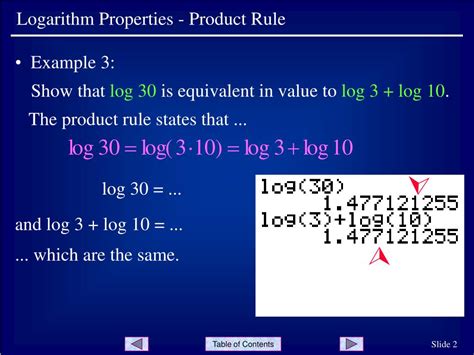 PPT Logarithm Properties Product Rule PowerPoint Presentation Free Download ID