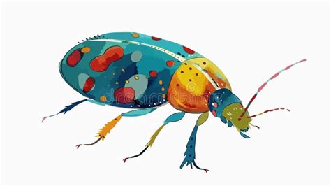 Cartoon Beetle Vector Illustration For Creative Design Projects Stock