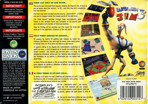 Earthworm Jim 3d 1999 Box Cover Art Mobygames