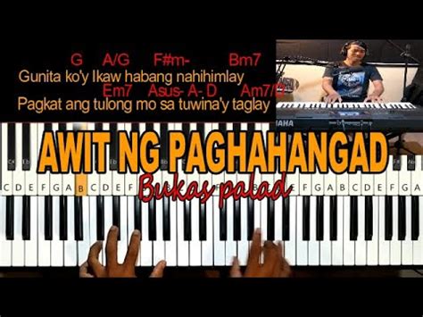 Awit Ng Paghahangad Bukas Palad Piano Chords Tutorial Youtube