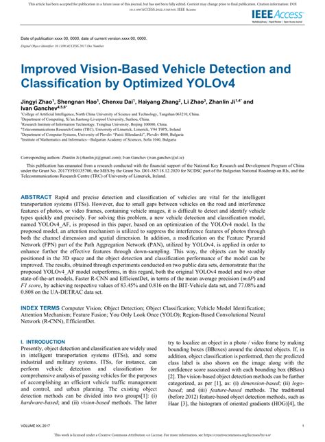 Pdf Improved Vision Based Vehicle Detection And Classification By