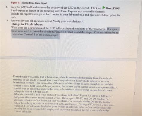 Solved 5 Diodes And Rectification Lab Exercise