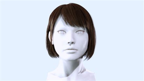 Female Bob Hair 3d Model By Khaloui