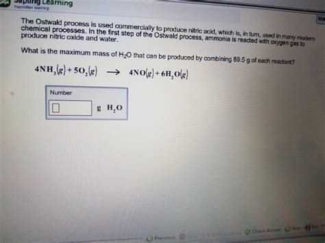 Solved The Ostwald Process Is Used Commercially To Produce