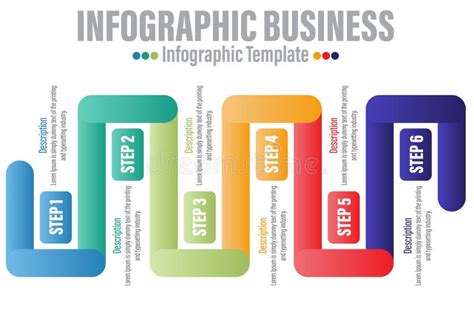 6 Project Modern Timeline Diagram With Progress Circle Presentation Vector Infographic With