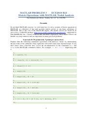MATLAB PROBLEM 3 B21 Pdf MATLAB PROBLEM 3 ECE2010 B21 Matrix