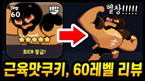 5성 60레벨 근육맛 쿠키 리뷰 스킬쿨타임이 10초밖에 안된다고 ㅁㅊ [ 쿠키런 킹덤 ] Youtube