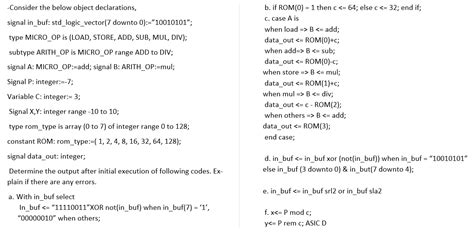solved consider the below object declarations b if rom o