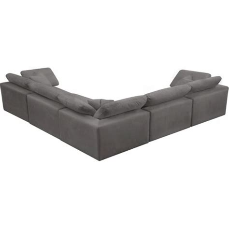 Meridian Furniture Cozy Gray Velvet Modular Sectional 1 Kroger