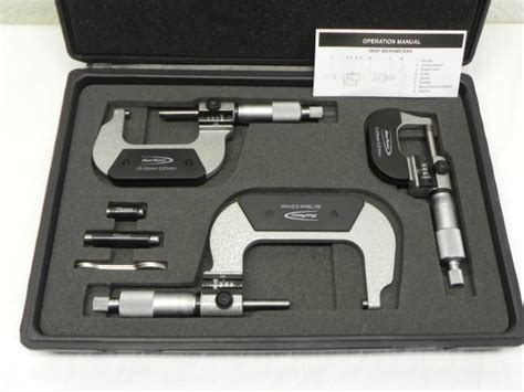 Blue Point Mic103mb 3 Piece Metric Digital Micrometer Set 0 75mm 350