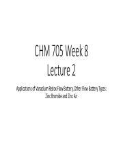 CHM705 Week8 Lecture2 Pdf CHM 705 Week 8 Lecture 2 Applications Of