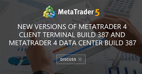New Versions Of Metatrader 4 Client Terminal Build 387 And Metatrader 4 Data Center Build 387