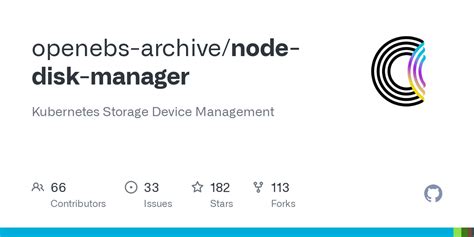 github openebs archive node disk manager kubernetes storage device