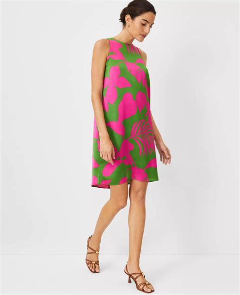 Tropical Halter Swing Dress