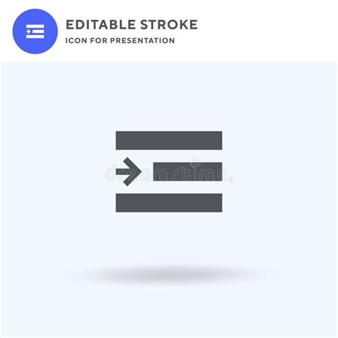 Right Indent Icon Vector Filled Flat Sign Solid Pictogram Isolated On