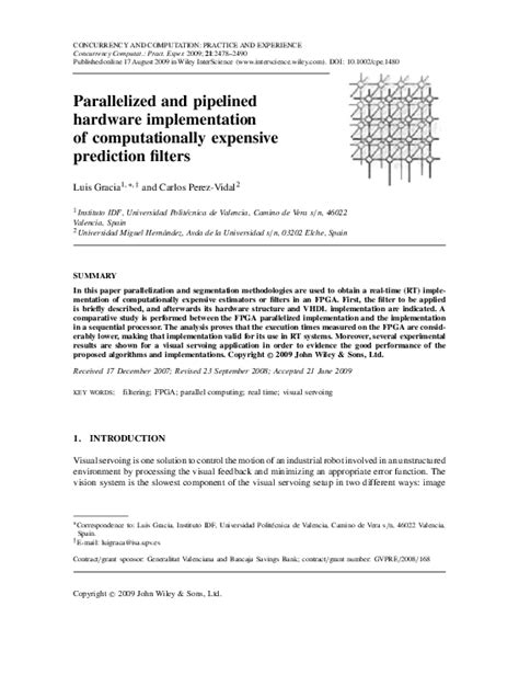 Pdf Parallelized And Pipelined Hardware Implementation Of